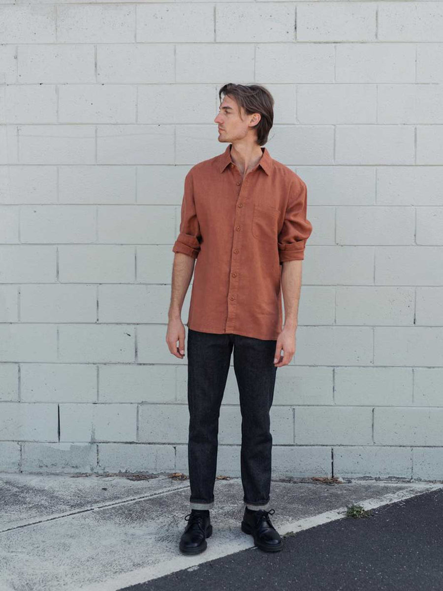 Hemp Clothing Australia Heritage Shirt - Rust – Meadow Store Australia