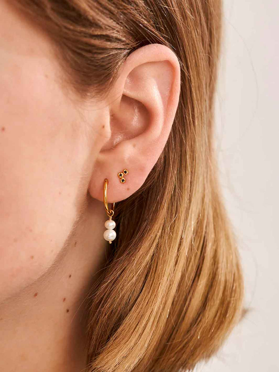 Midsummer Star Unity Pearl Hoops Gold – Meadow Store Australia